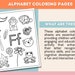 Alphabet Coloring Pages: Preschool Learning Activity (PDF Pattern) - Etsy