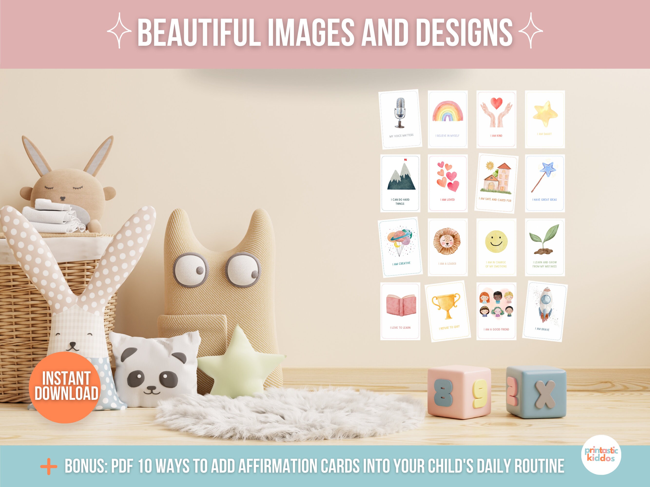 Empowering Affirmation Cards, Printable Affirmation Cards for Kids ...