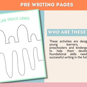 Tracing Practice, Pre-writing Worksheets, Line Tracing, Toddler ...