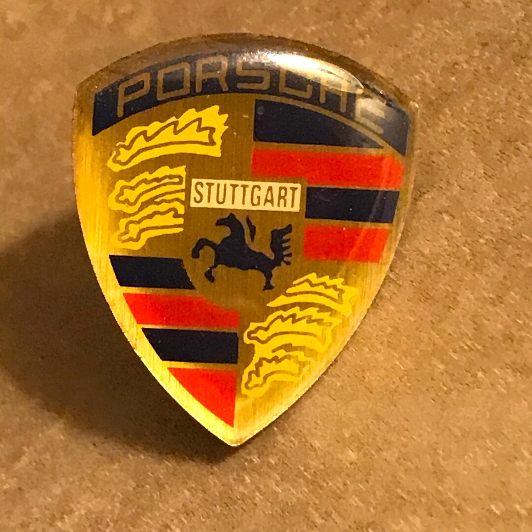 Iconic Vintage Red, White and Black 'porsche' Badge Lapel Pin - Etsy