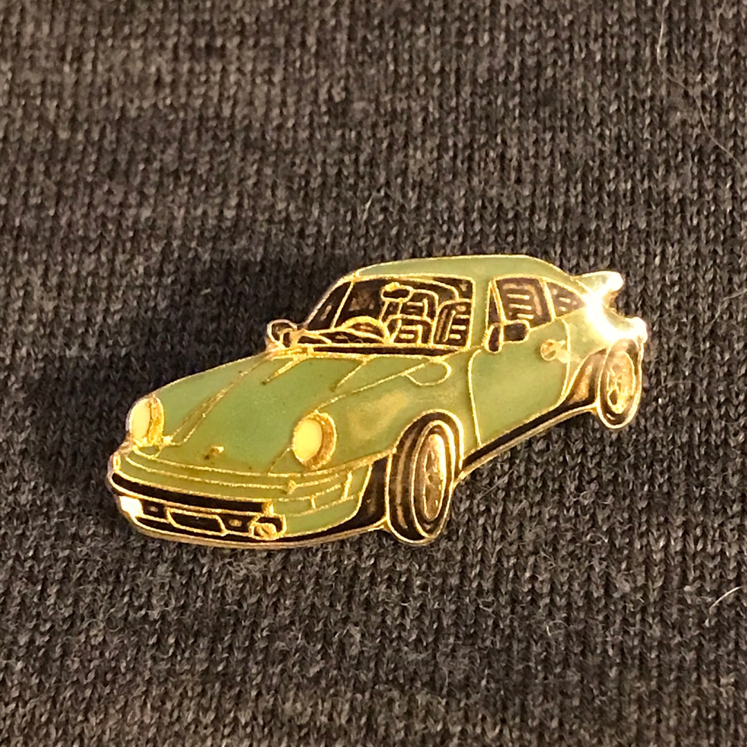 Classic Enameled Lime Green Porsche 911 Car Lapel Pin - Etsy
