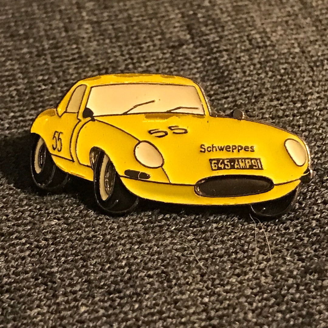 Iconic Yellow E-type Jaguar Car Lapel Pin - Etsy