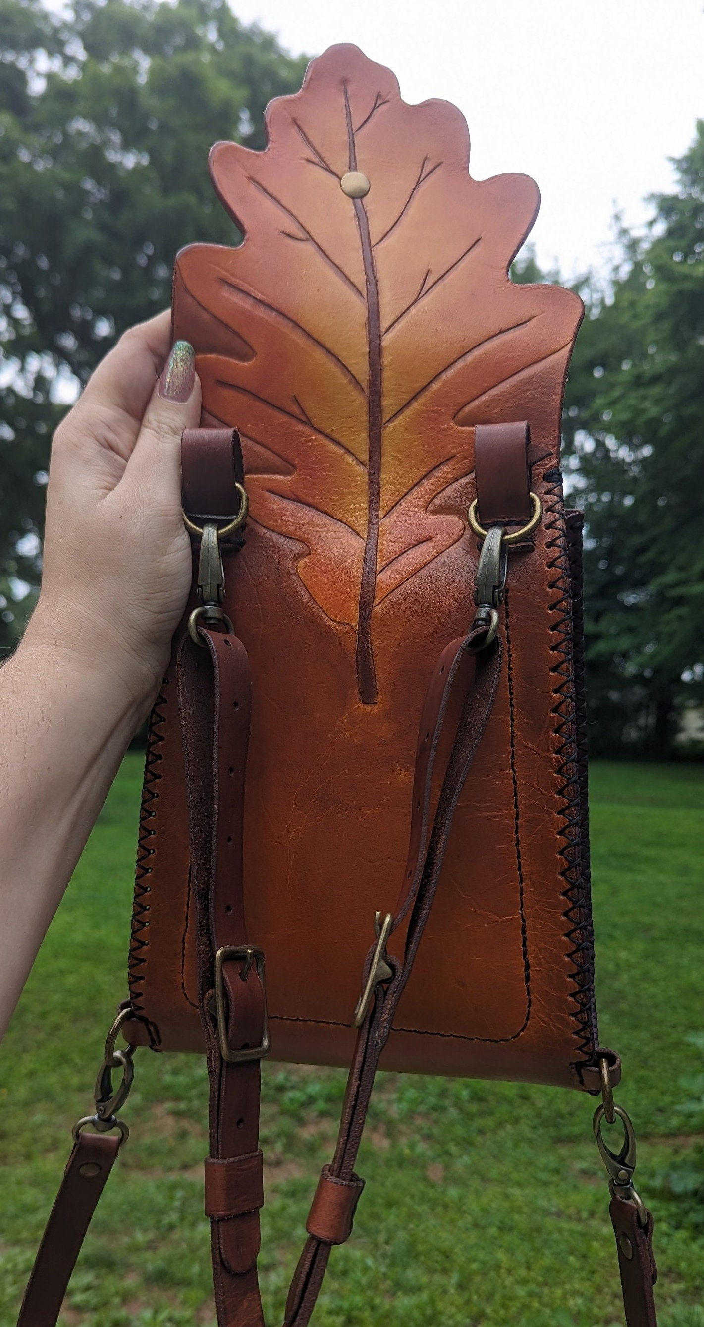 Autumn Oak Leaf Mini Backpack - Etsy