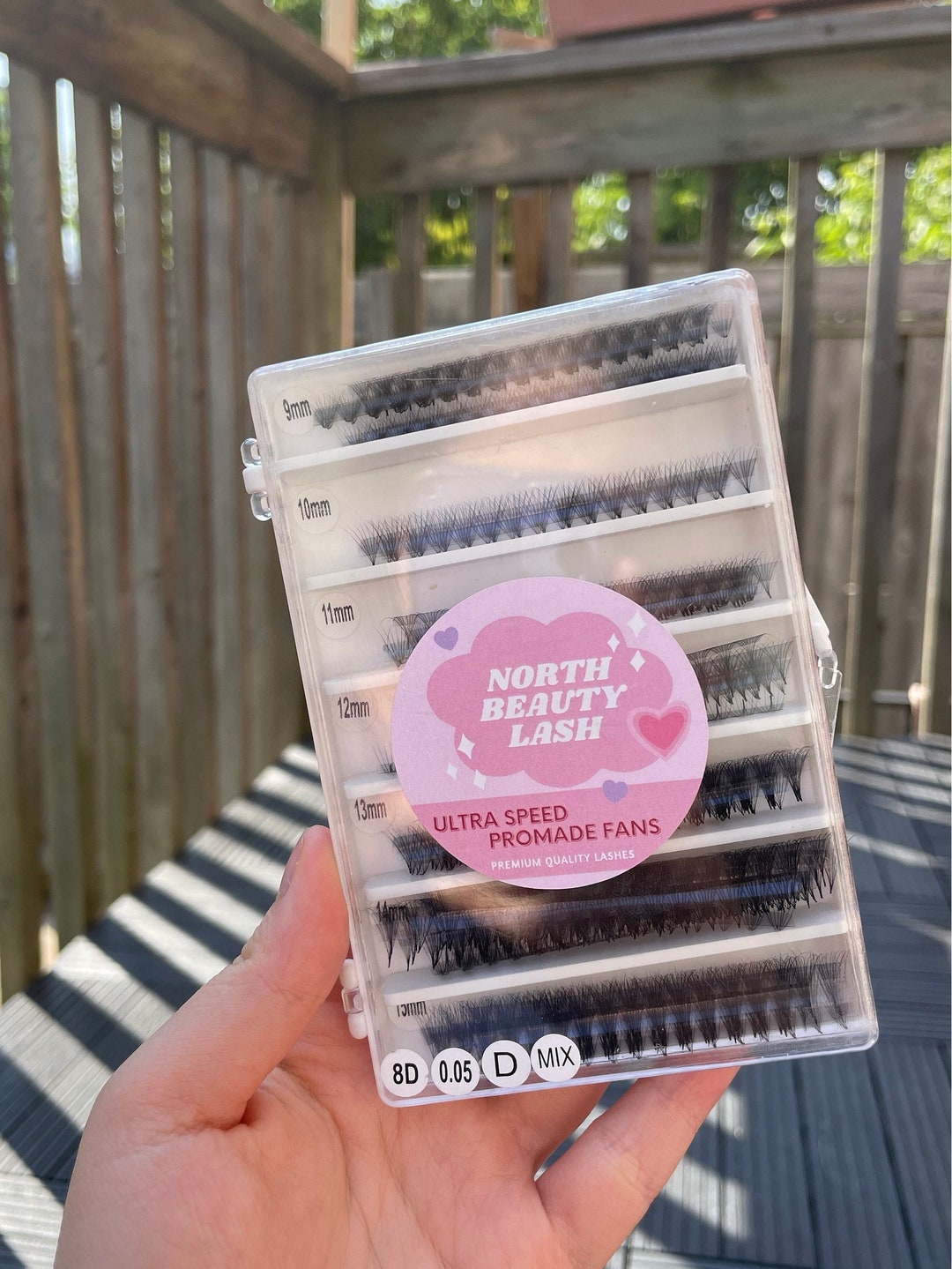 Promade Eyelash Extension, 3D, 5D, 7D, 8D, 10D, CC/ D Curl, 0.07mm/0 ...