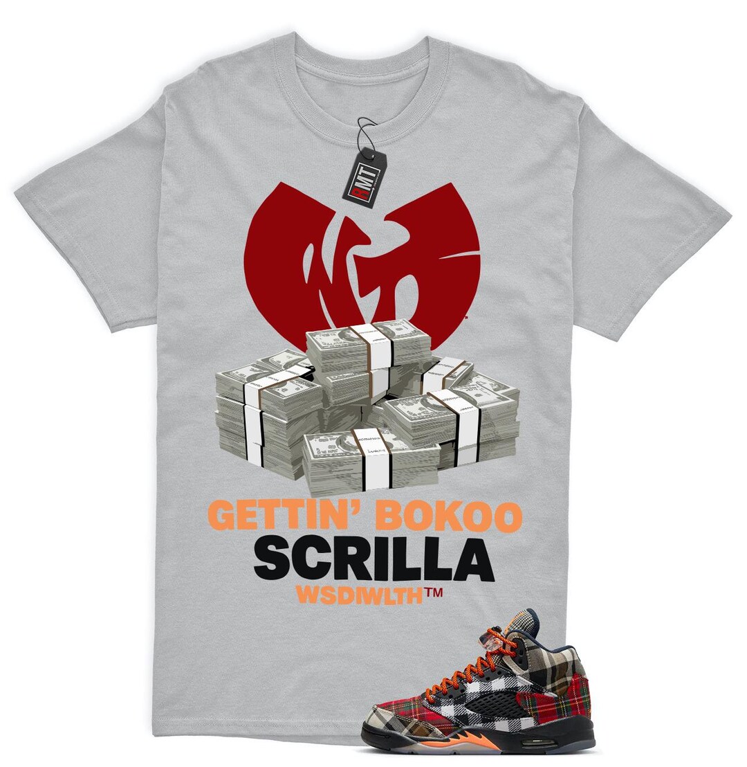 Jordan GS 5 Plaid Preschool Match T-shirt, Scrilla Sneaker Shirt Match Retro 5 Checked-and ...