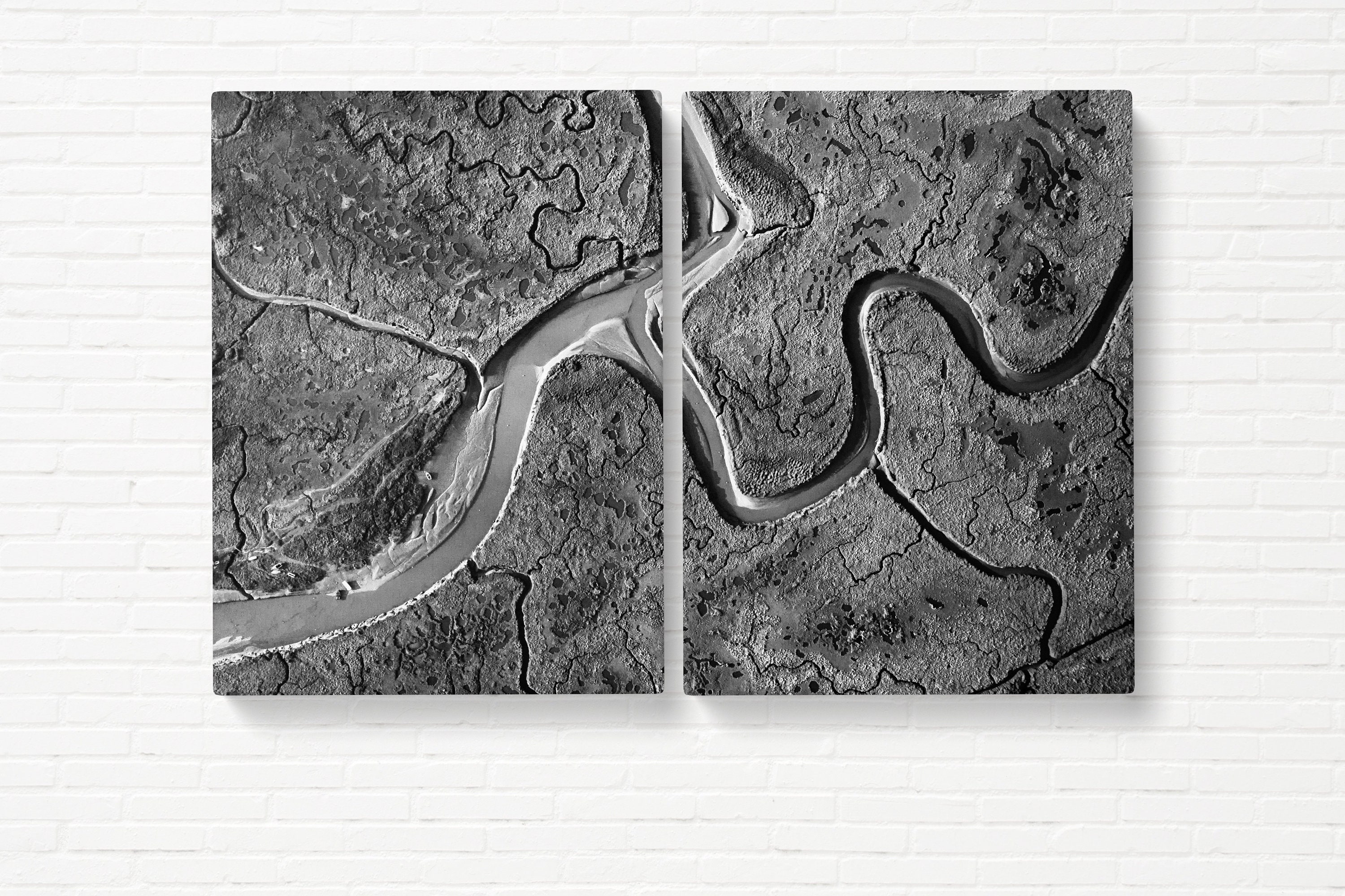Meandering River Black And White