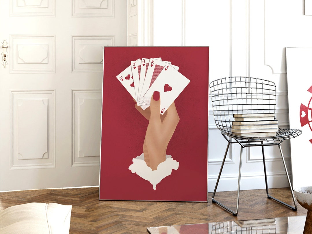 Poker Hand Print | Digital Download Wall Art | Poker Poster Prints ...