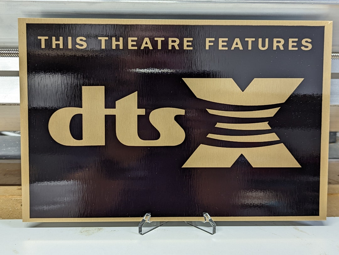 DTS X Home Cinema Sign - Brushed Gold Aluminium - Etsy