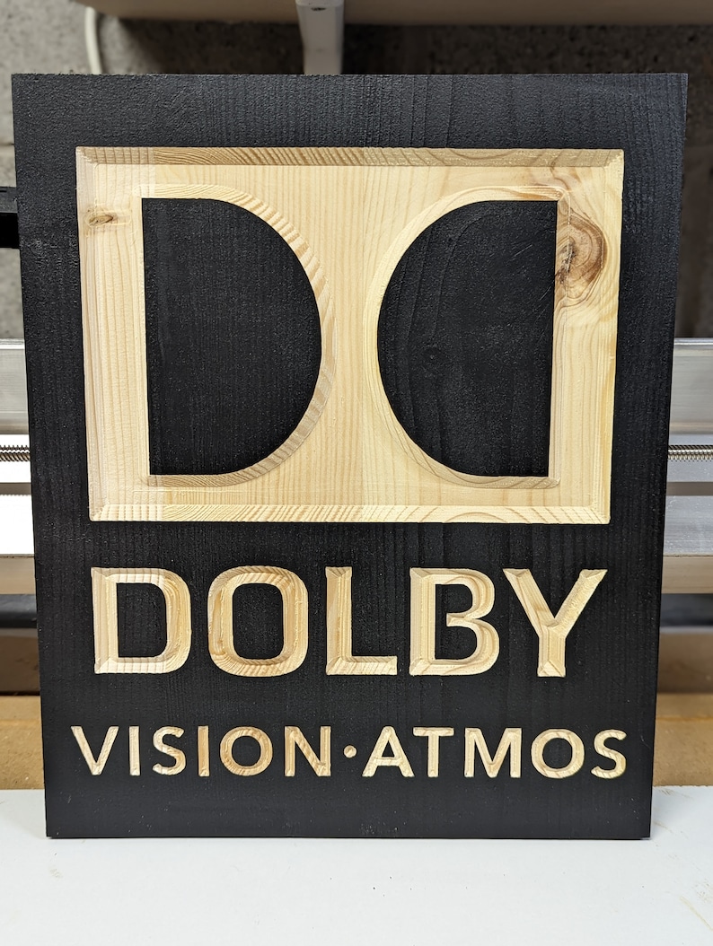 Dolby Atmos - Vision, Home Cinema Sign. Satin Black Wood - Etsy