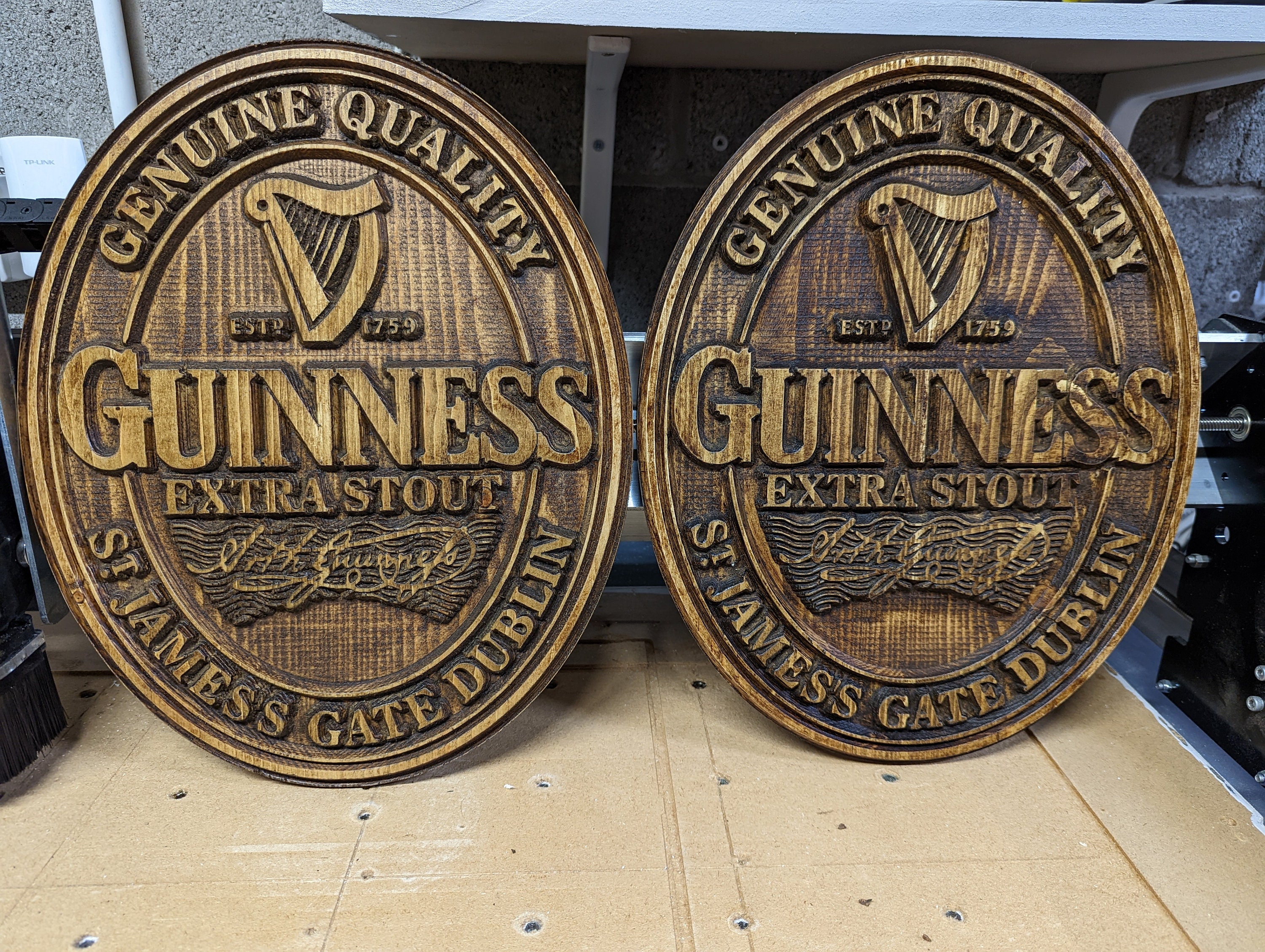 Large Carved Wooden Guinness Bar Sign. - Etsy UK