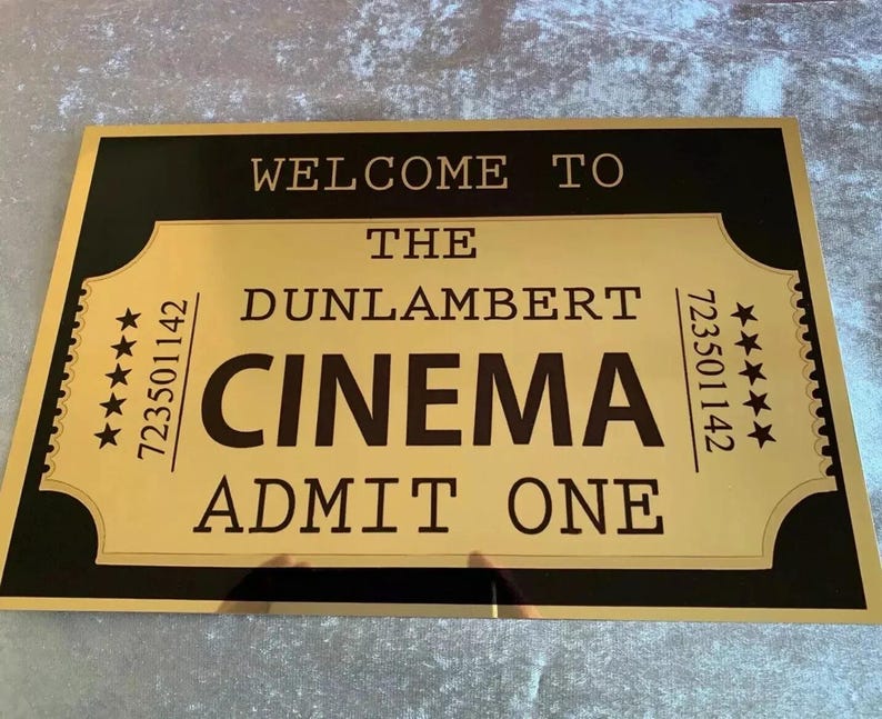 Your Name Cinema Ticket Home Cinema Sign - Etsy