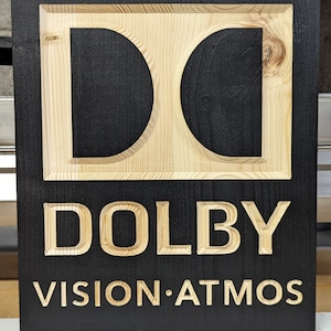 Dolby Atmos - Vision, Home Cinema Sign. Satin Black Wood - Etsy