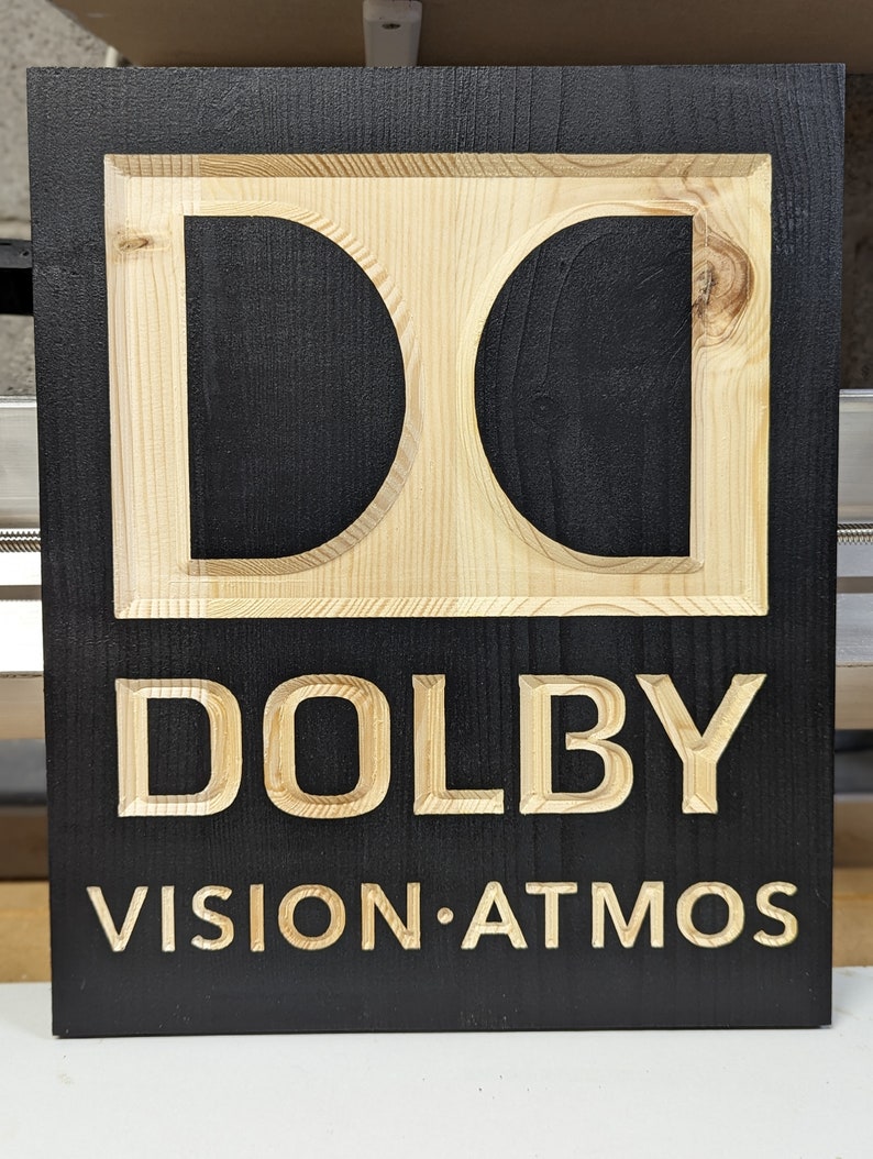 Dolby Atmos - Vision, Home Cinema Sign. Satin Black Wood - Etsy