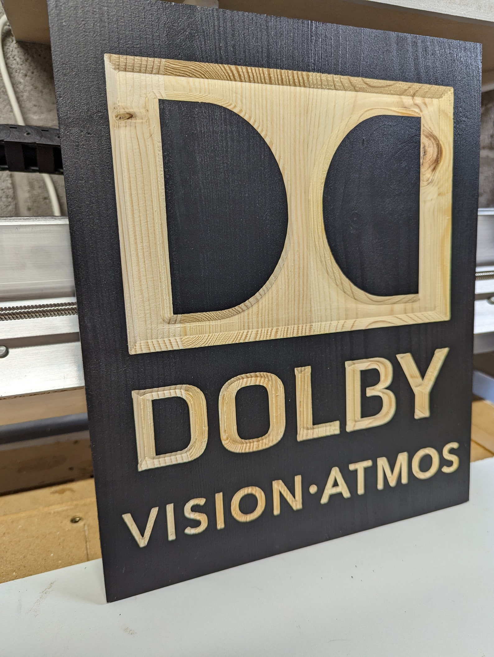 Dolby Atmos - Vision, Home Cinema Sign. Satin Black Wood - Etsy
