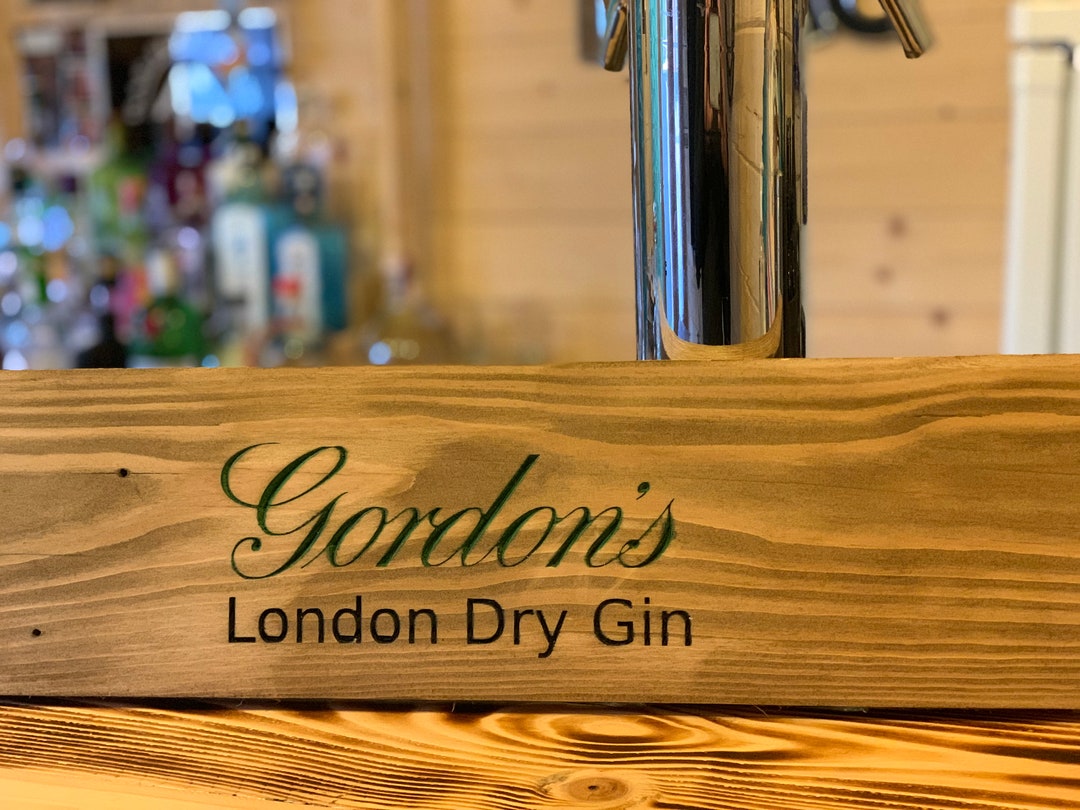 GORDONS DRY GIN - Carved Small Bar Sign - Etsy