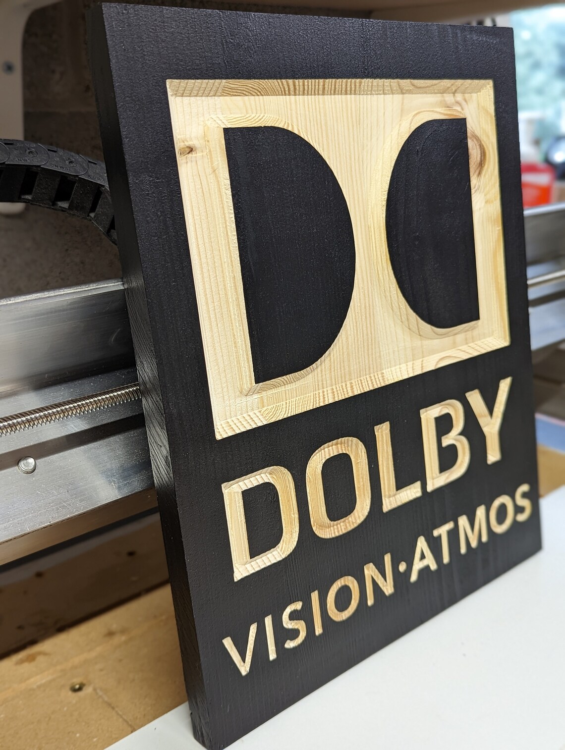 Dolby Atmos - Vision, Home Cinema Sign. Satin Black Wood - Etsy