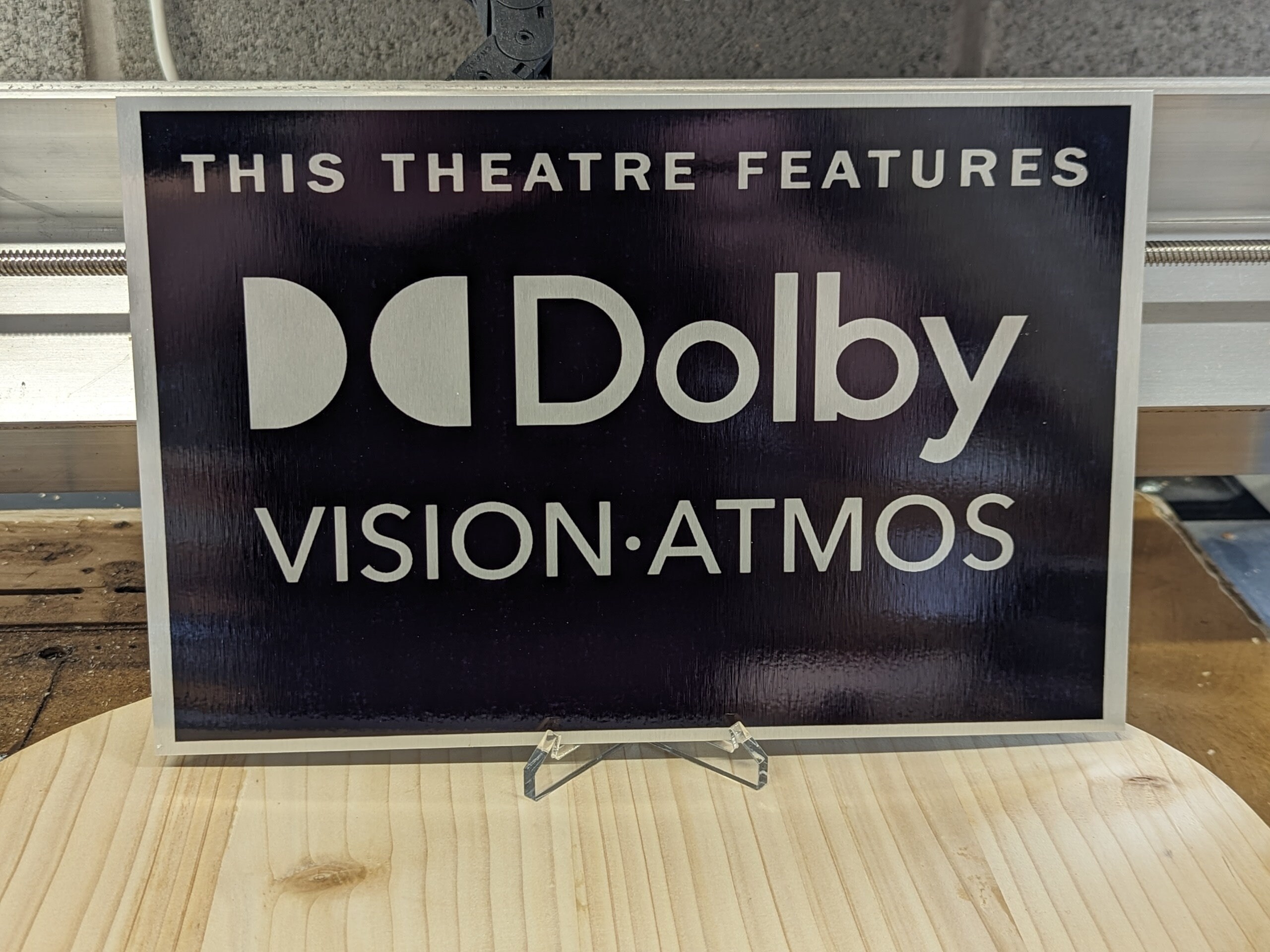 DOLBY VISION AUDIO Home Cinema Sign Brushed Silver Alumimium - Etsy
