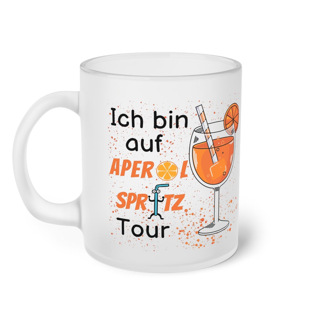 I'm on Aperol Spritz Tour - Frosted Glass Mug - Etsy