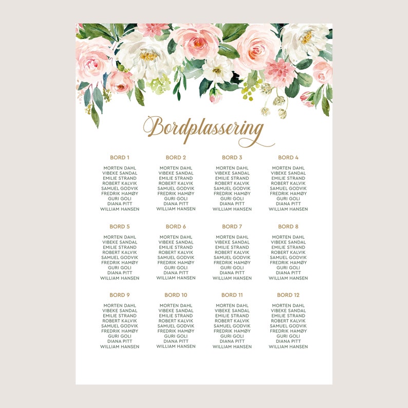 Bordplan victoria Designmal Digital Fil - Etsy