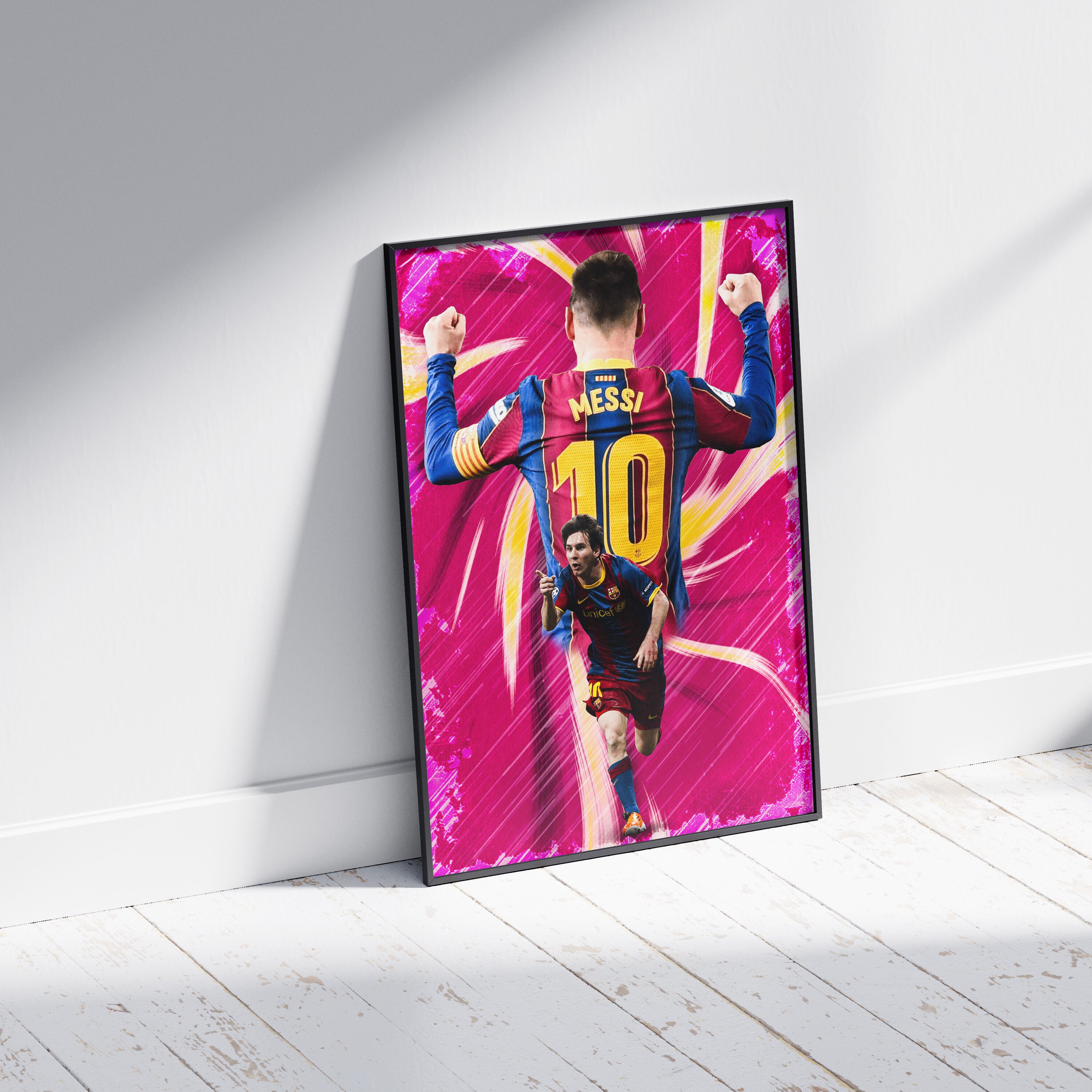 Lionel Messi Barcelona Poster, Football Poster, Football Print, Messi ...