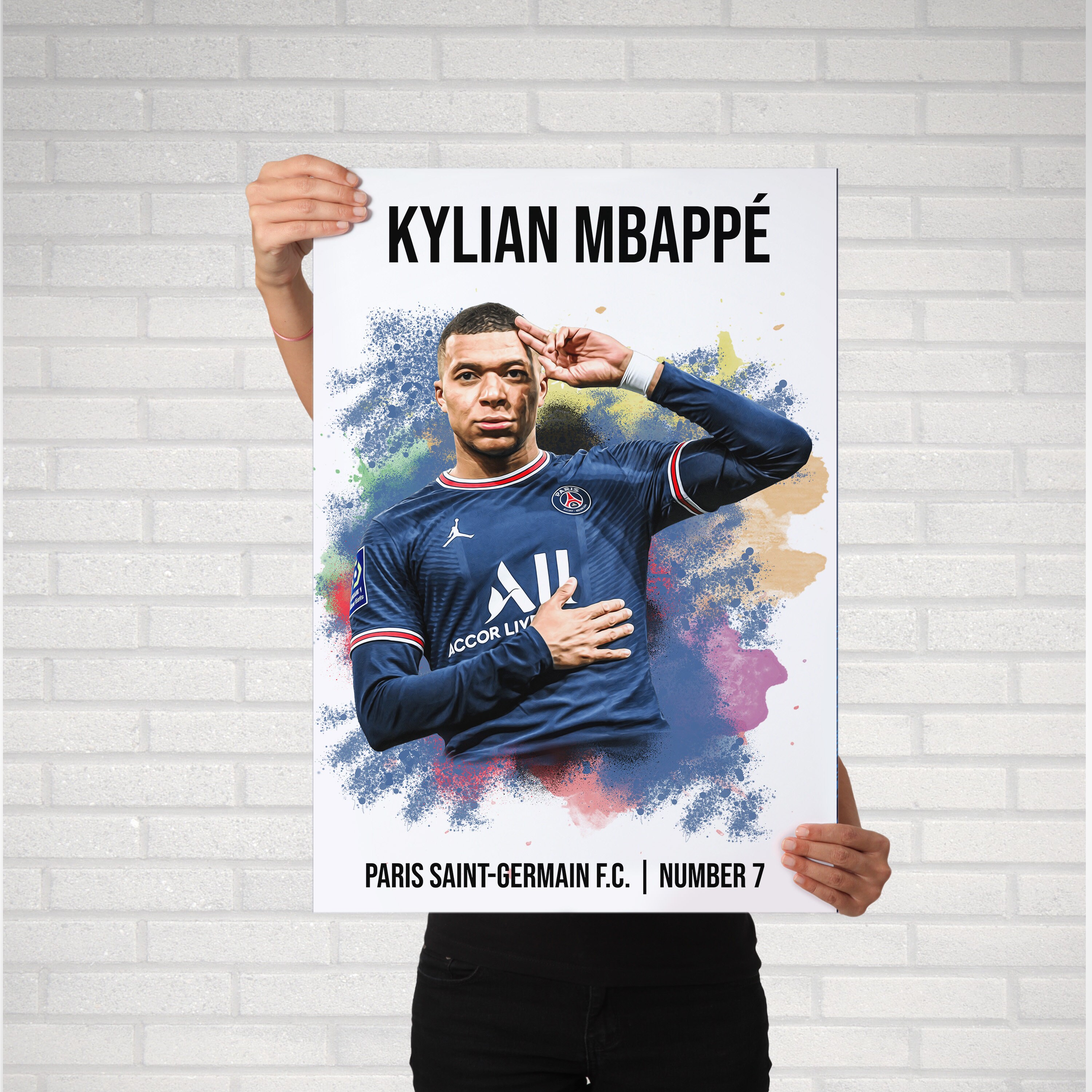 Kylian Mbappe Poster Football Poster Football Print A2 A4 A3 Picture ...