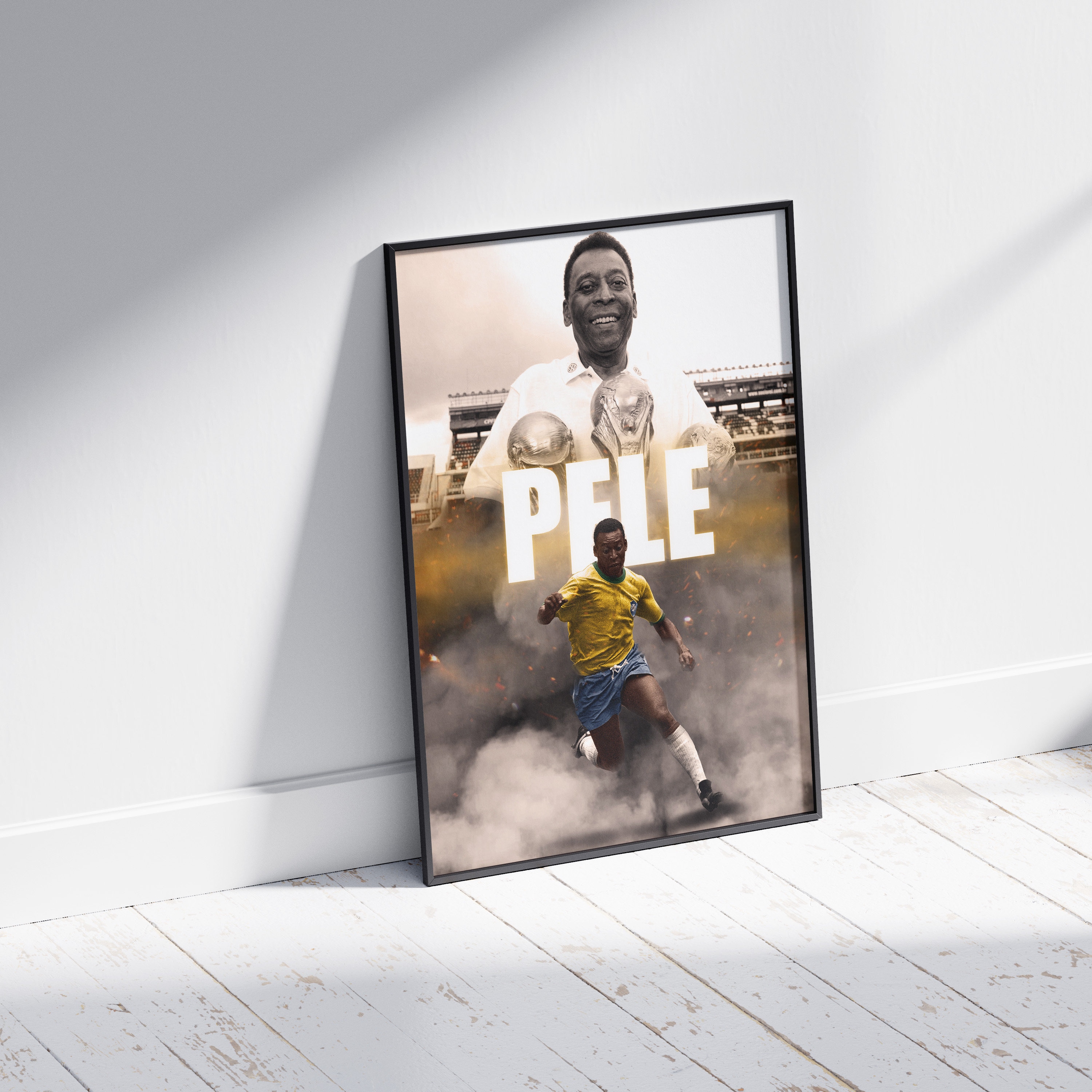 Pele Brazil Poster, Pele Football Poster, Football Print, Poster Gift ...