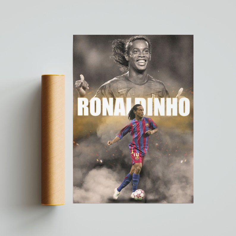 Ronaldinho Poster, Football Poster, Football Print, Football Picture ...