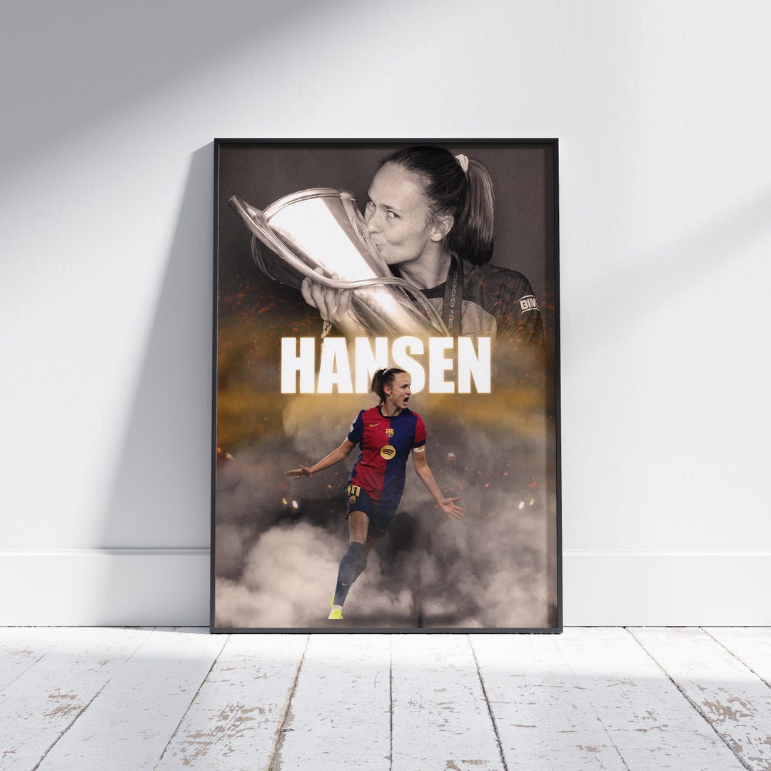 Caroline Graham Hansen Poster, Football Poster, Football Print, Soccer ...