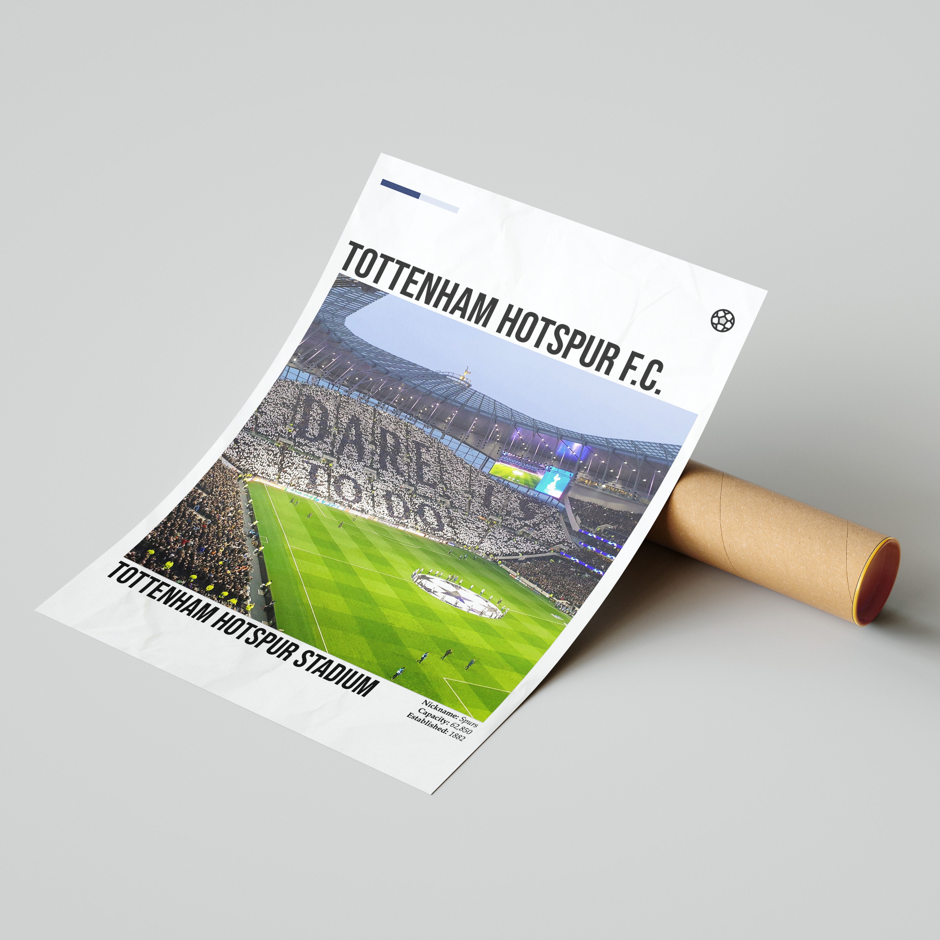 Tottenham Hotspur Stadium Poster, Football Poster, Football Print ...