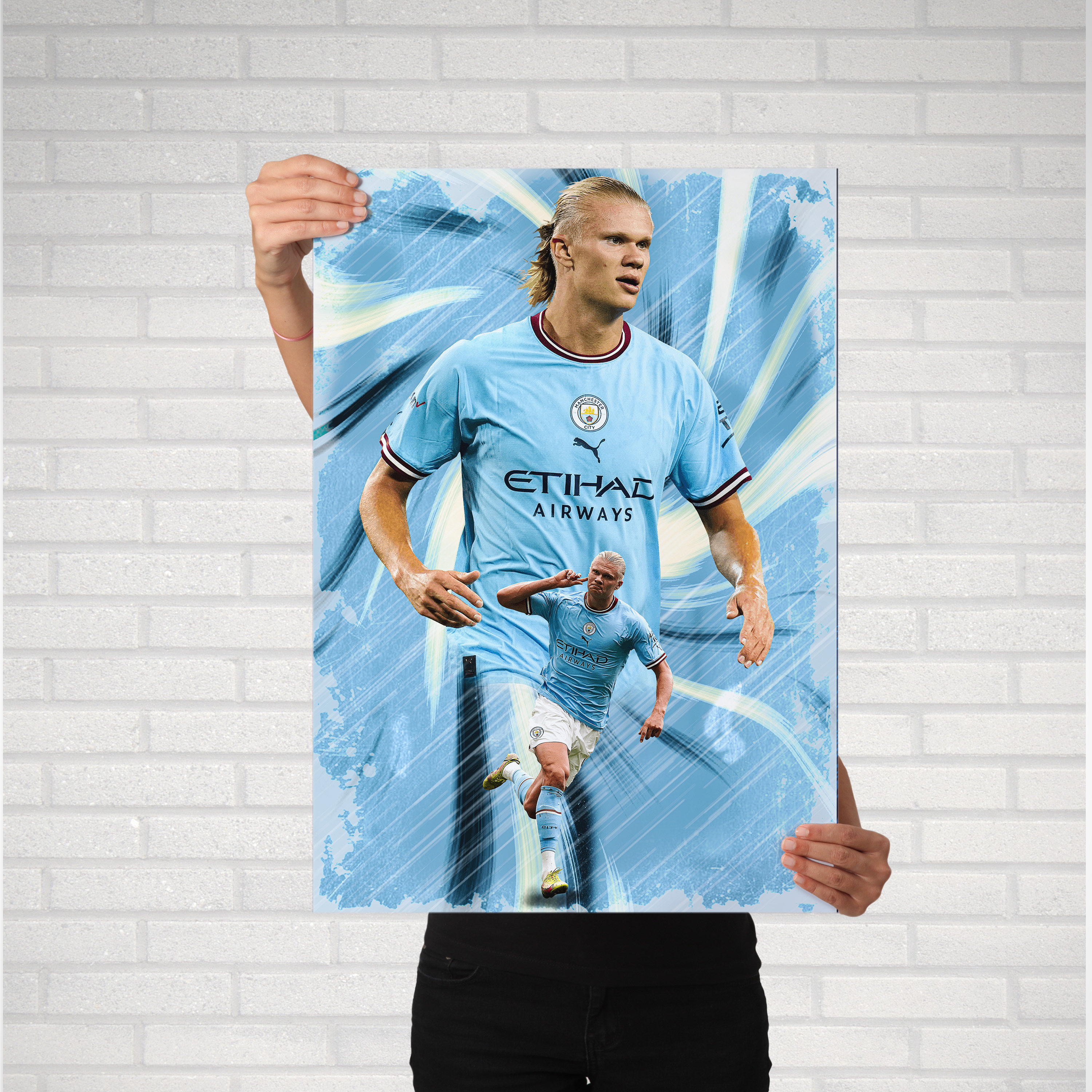 Erling Haaland Man City Poster Football Poster Football Print A2 A4 A3 ...