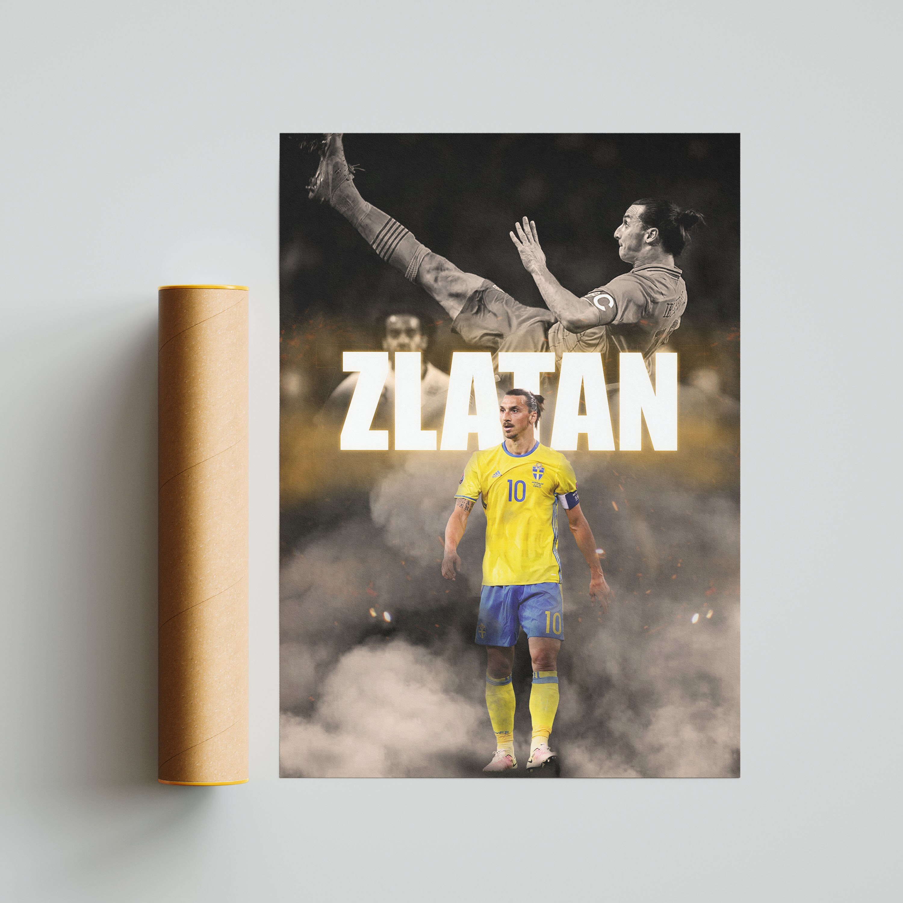 Zlatan Ibrahimovic Poster / Football Poster / Football Print / - Etsy