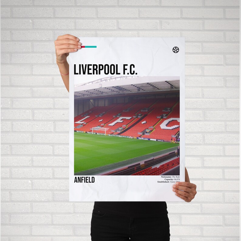 Anfield Poster, Liverpool Poster, Football Poster, Football Print ...