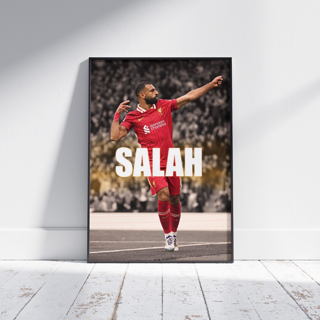Mohamed Salah Liverpool FC Poster: Vibrant Football Wall Art - Etsy