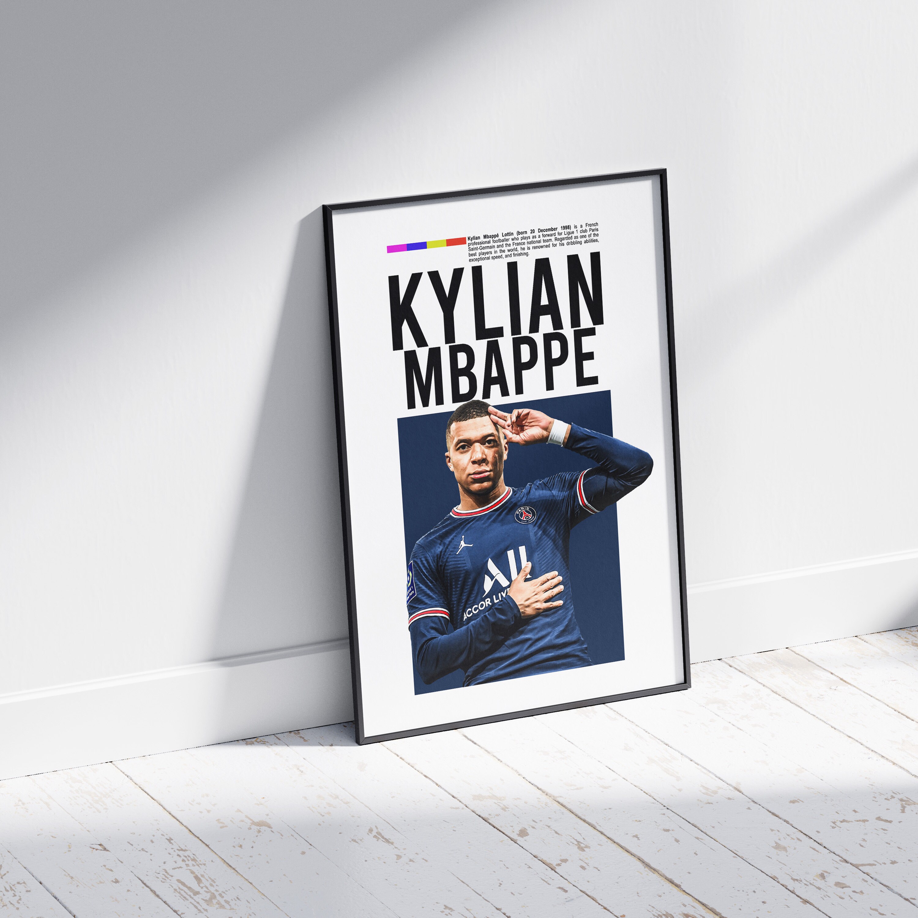 Kylian Mbappe Poster, Football Poster, Football Print, Mbappe Poster ...