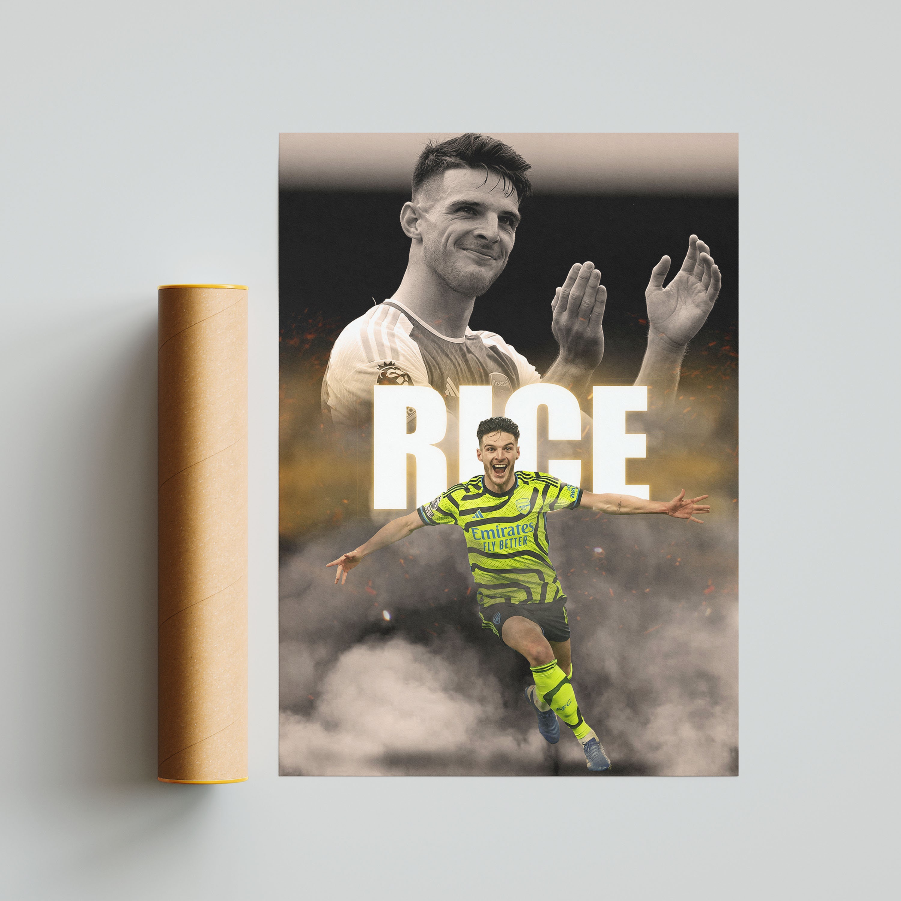 Declan Rice Arsenal Poster, Arsenal Fan Gift, Football Poster, Football ...