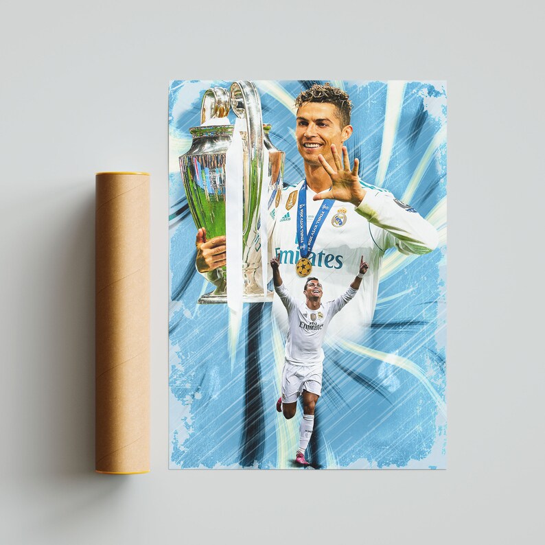 Cristiano Ronaldo Real Madrid Poster / Football Poster / - Etsy