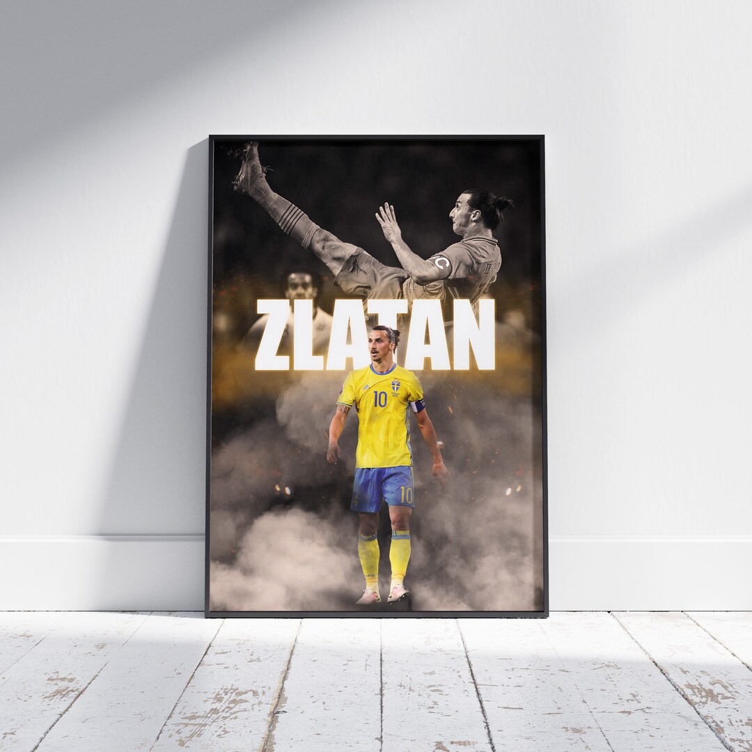 Zlatan Ibrahimovic Poster: Iconic Overhead Kick - Sweden Football Art ...