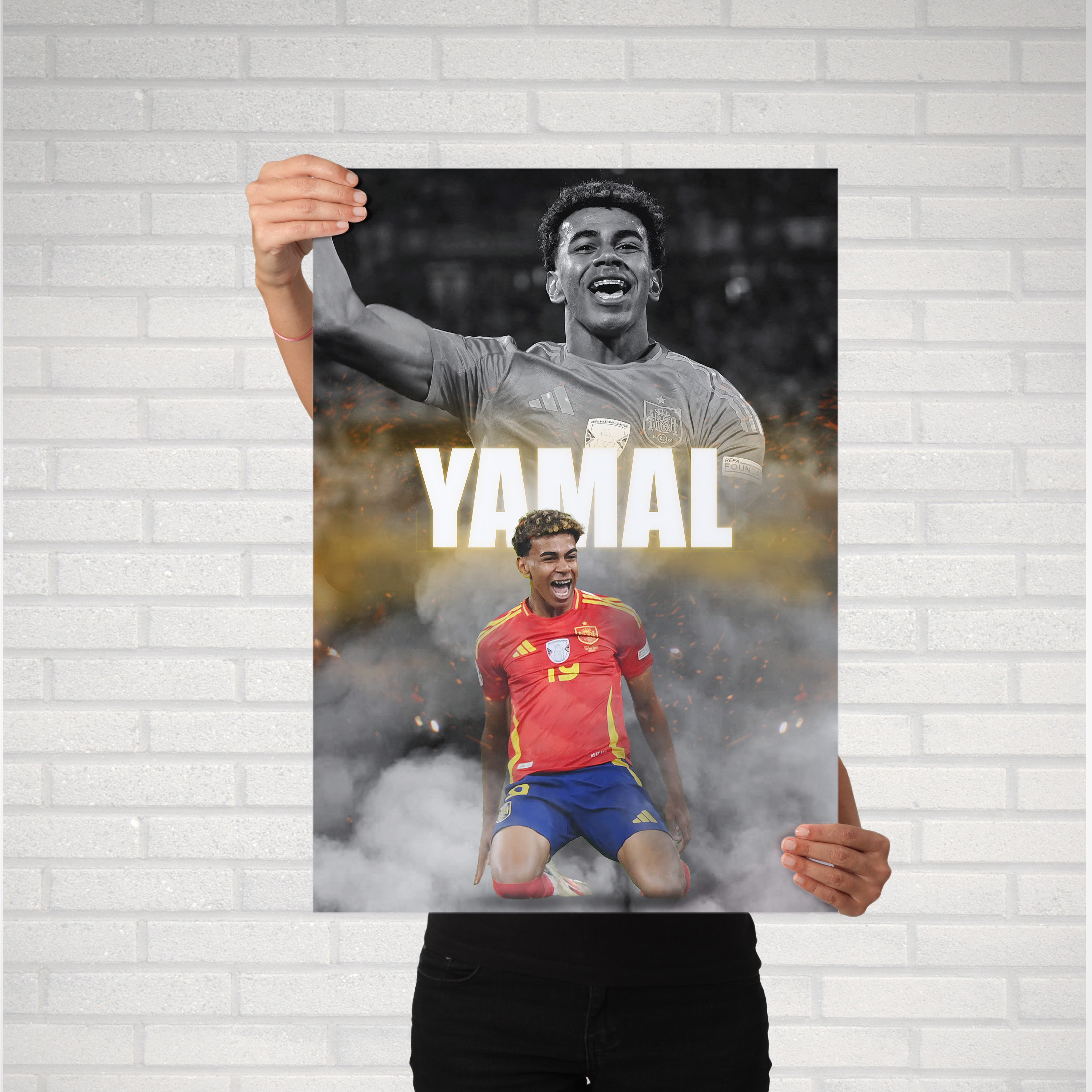 Lamine Yamal Poster, Football Poster, Football Print, Soccer Wall Art ...