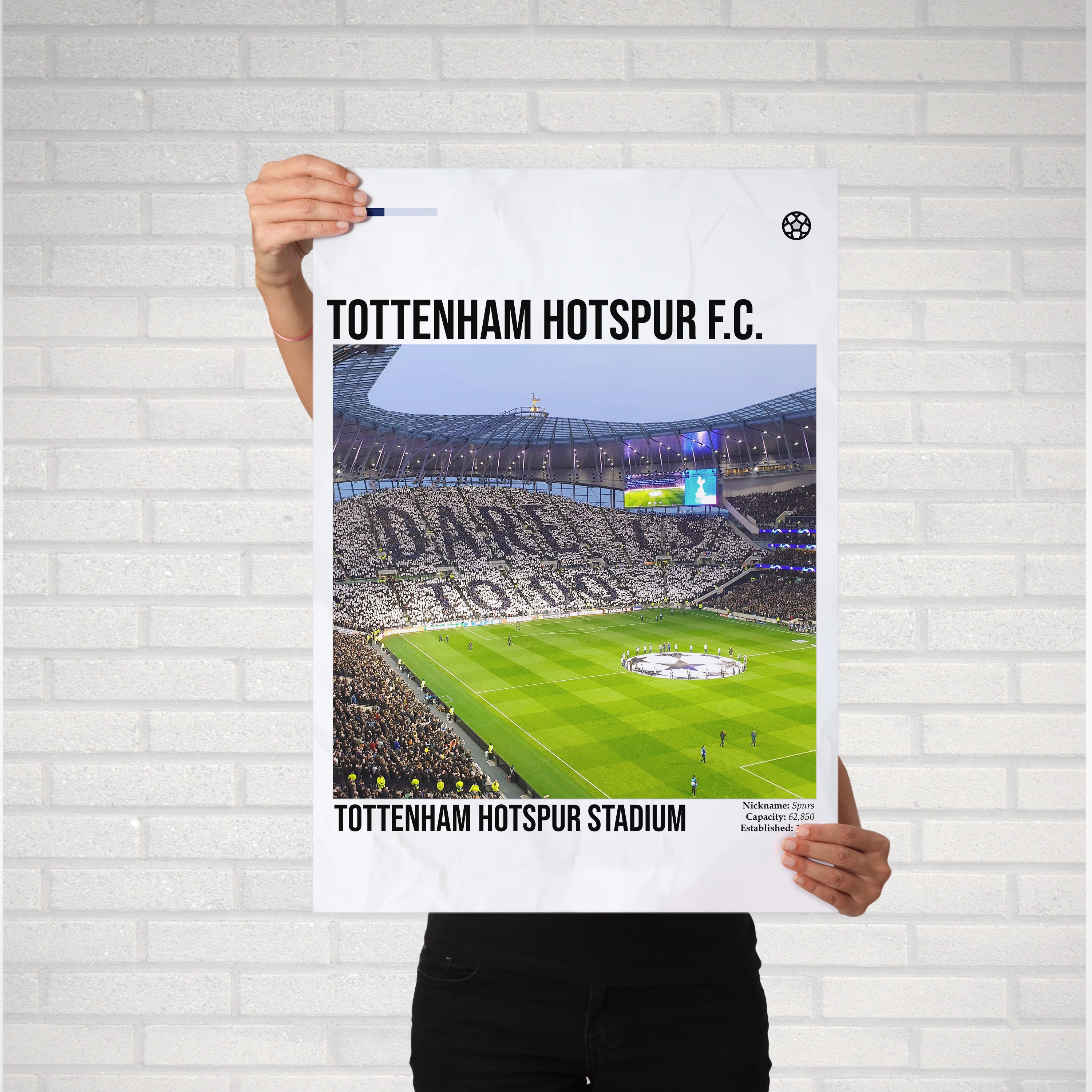 Tottenham Hotspur Stadium Poster, Football Poster, Football Print ...