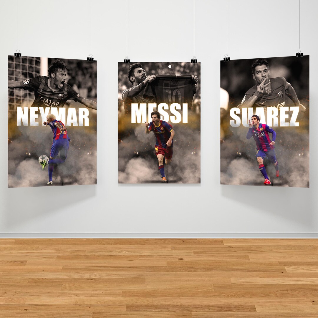 Lionel Messi, Luis Suarez, Neymar Jr (MSN) Fc Barcelona Football Poster ...