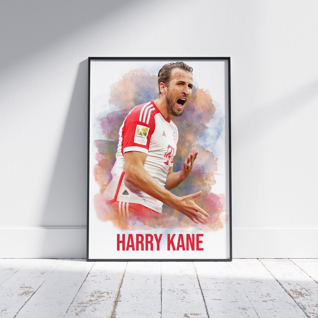Harry Kane Poster, Bayern Munich Poster, Football Poster, Football ...