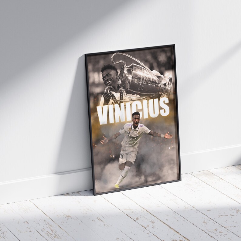 Vinicius Junior Real Madrid Poster, Football Poster, Football Print ...