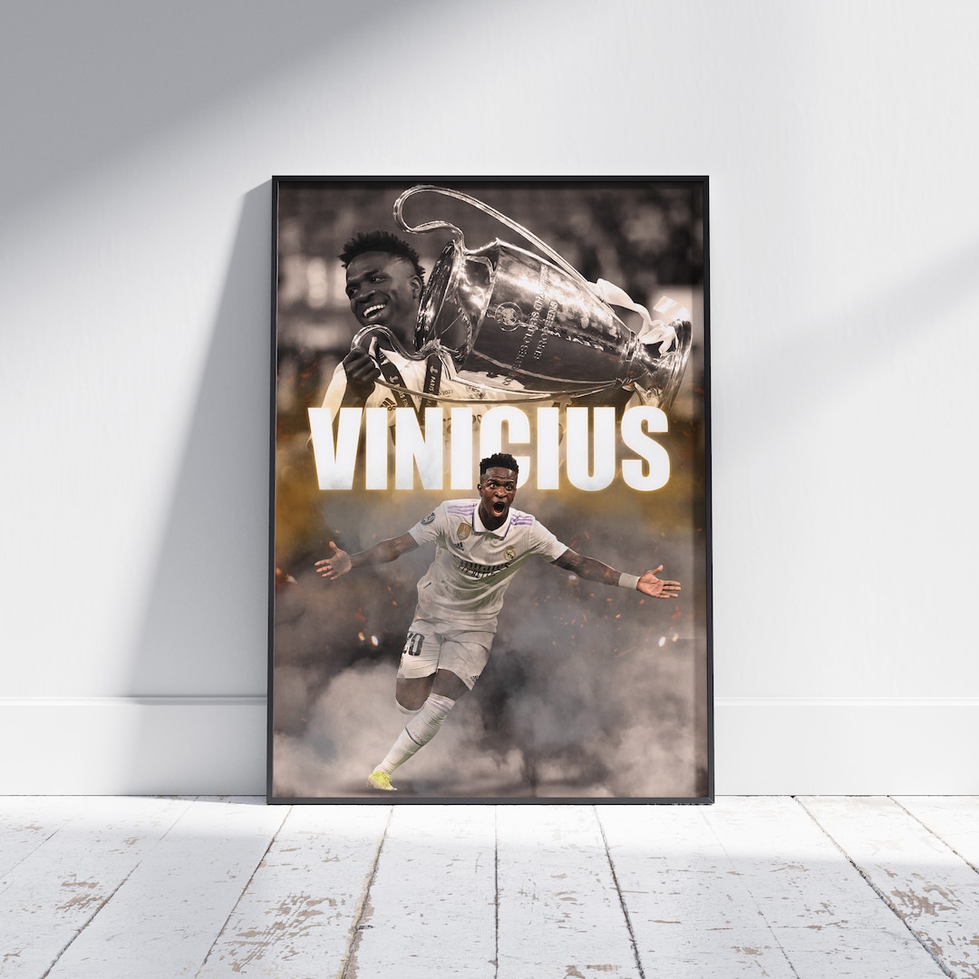 Vinicius Junior Real Madrid Poster, Football Poster, Football Print ...
