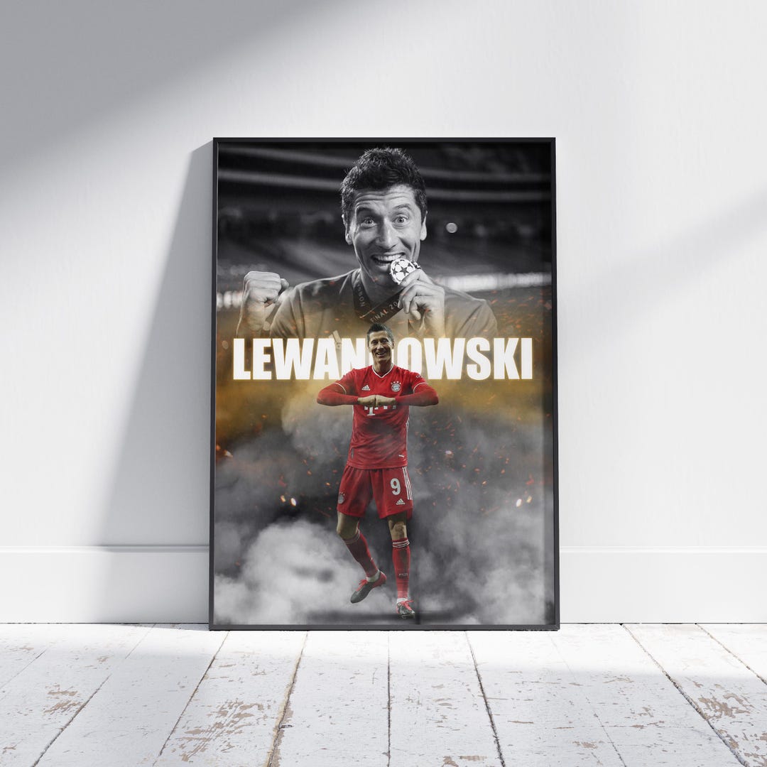 Robert Lewandowski Bayern Munich Poster: Football Art Print - Etsy