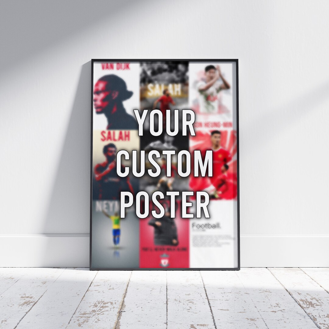 Personalized Football Poster: Custom Player Wall Art - Etsy