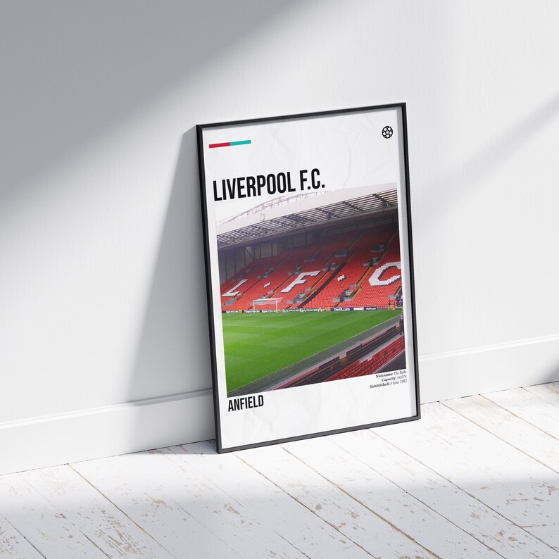 Anfield Poster, Liverpool Poster, Football Poster, Football Print ...