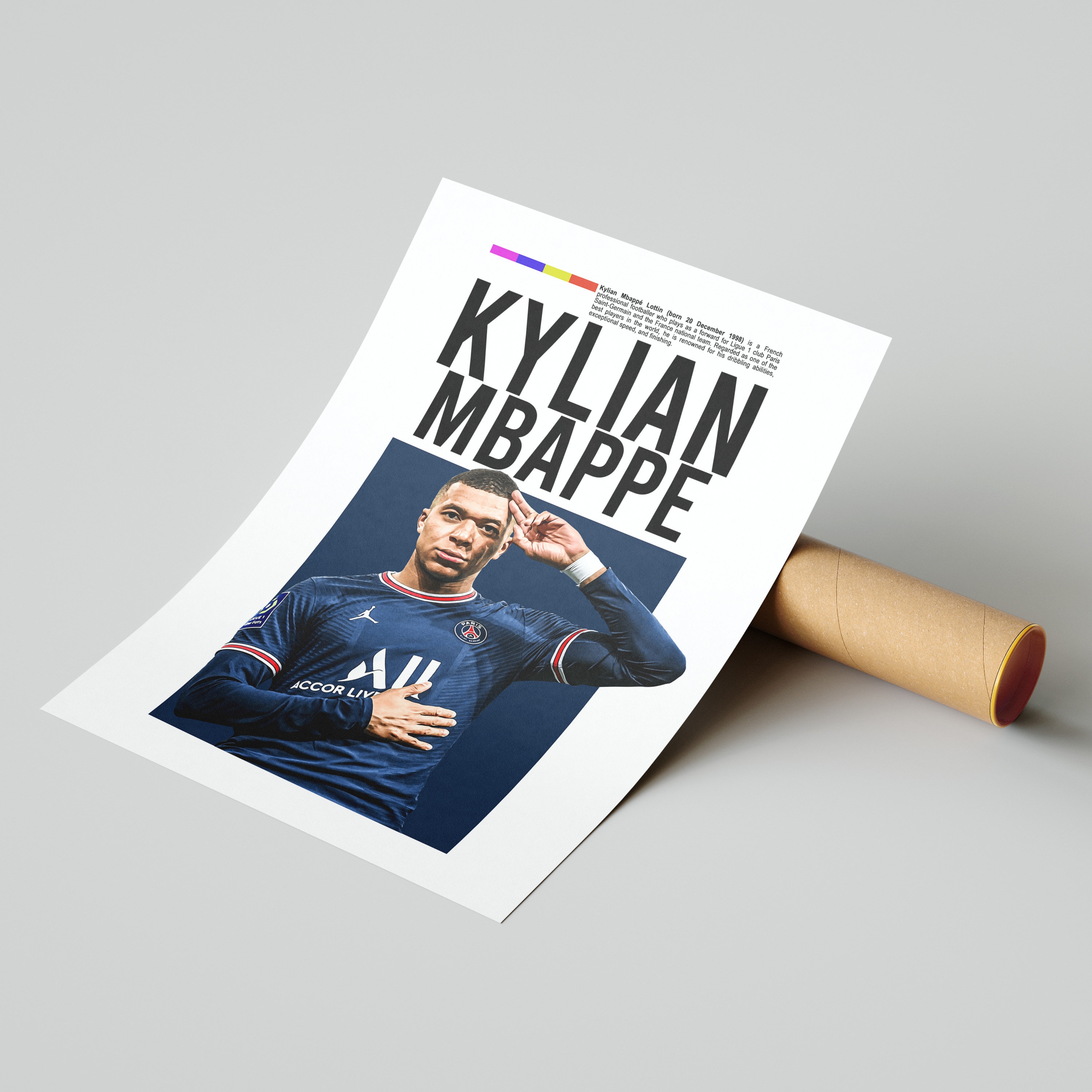 Kylian Mbappe Poster, Football Poster, Football Print, Mbappe Poster ...