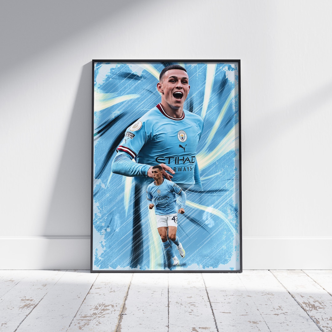 Phil Foden Man City Art Poster: Football Fan Gift - Etsy