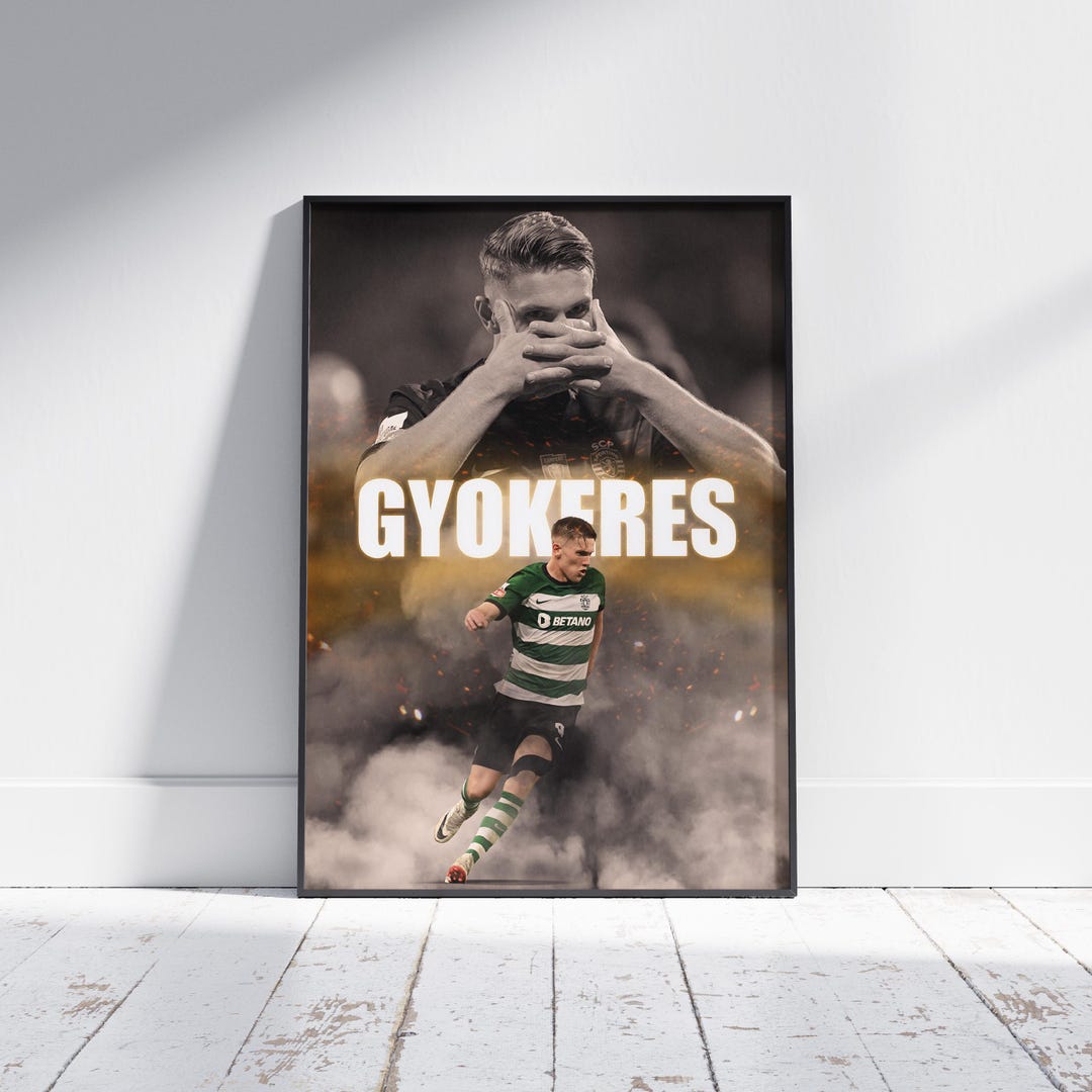Viktor Gyokeres Poster, Football Poster, Football Print, Football ...