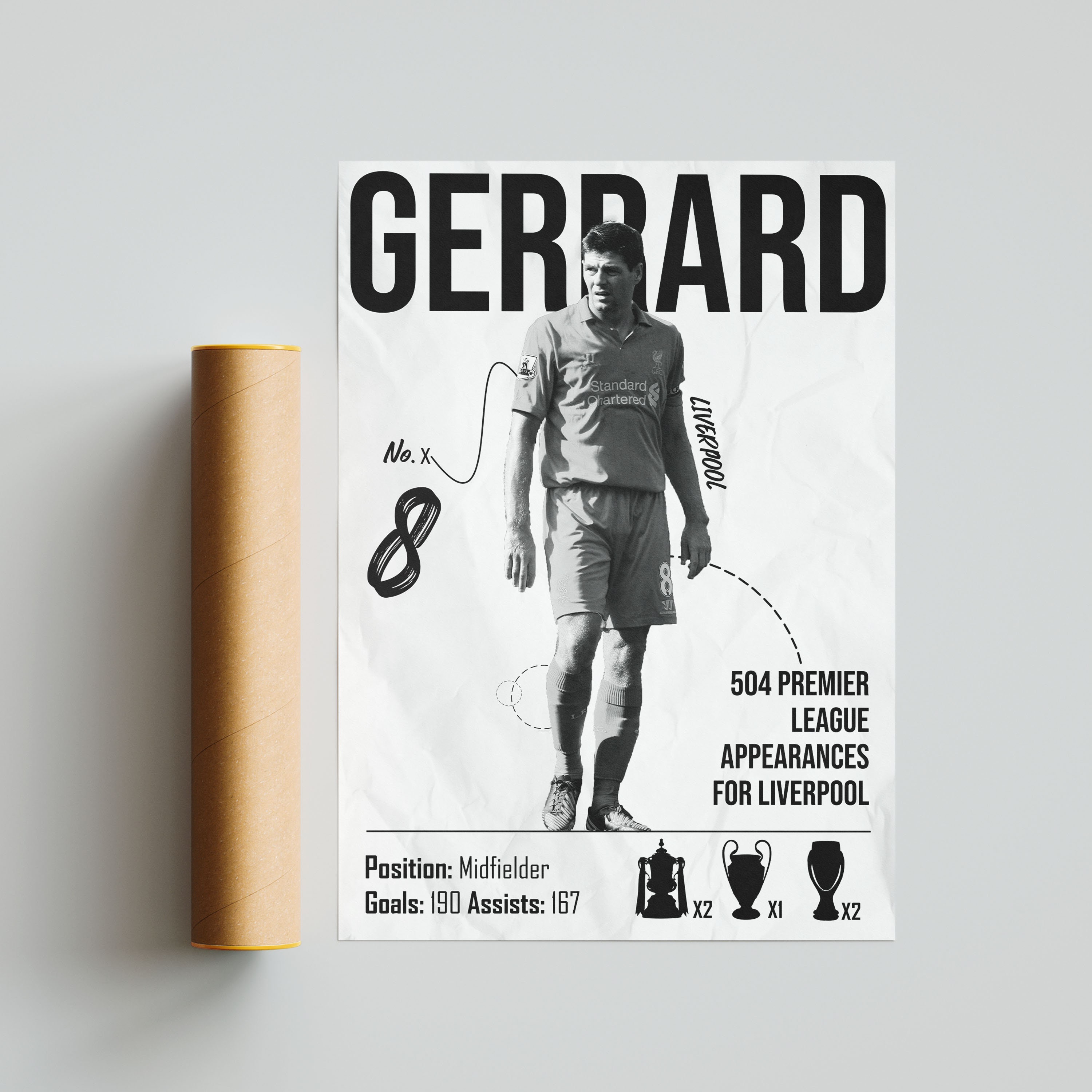 Steven Gerrard Liverpool Poster / Football Poster / Football Print / A2 ...